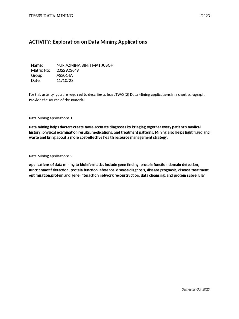 Data Mining in Healthcare & Bioinformatics | PDF