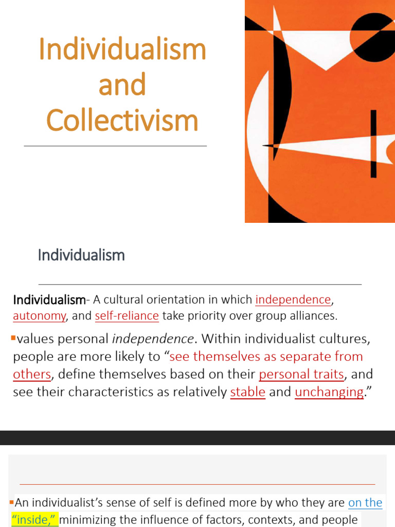 Individualism and Collectivism | PDF | Social Support | Individualism