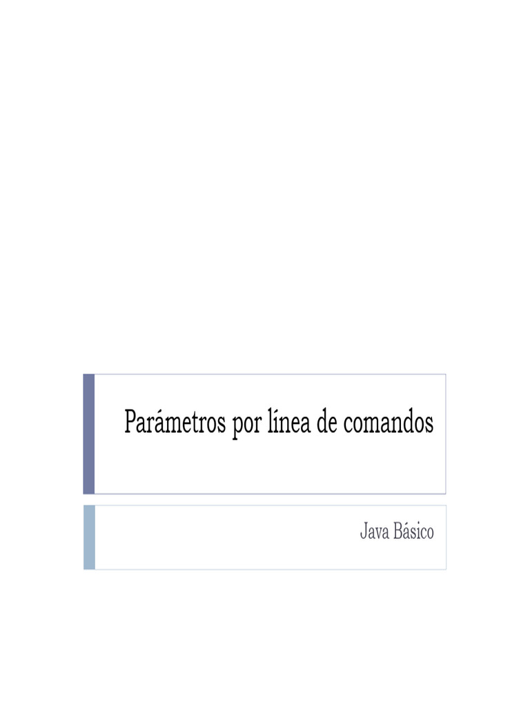 Java B Sico - Par Metros Por L Nea de Comandos y Generaci N de Jars | PDF