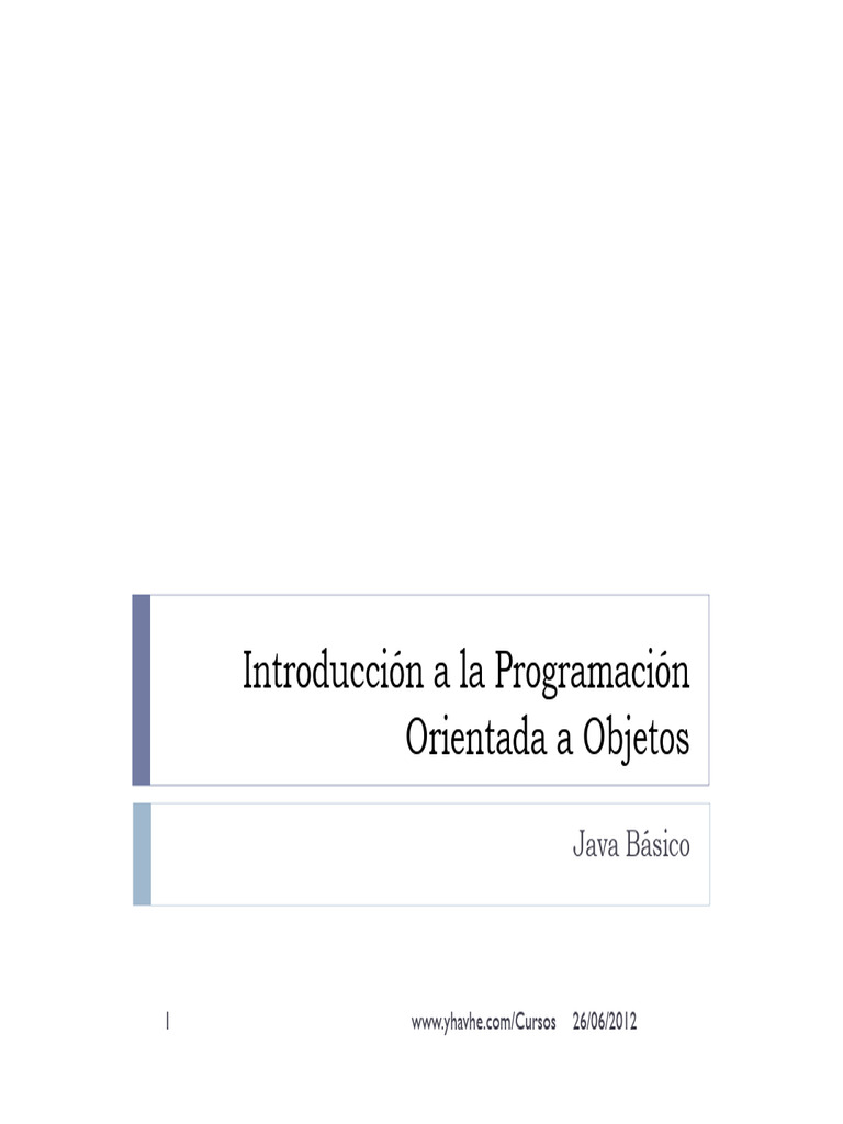 Intro POO | PDF | Objeto (informática) | Programación orientada a objetos Intro POO | PDF | Objeto (informática) | Programación orientada a objetos