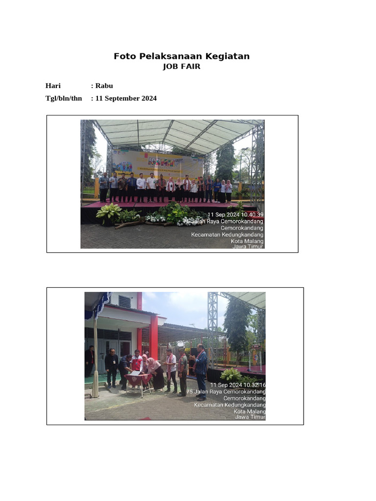 Dokumentasi Job Fair | PDF