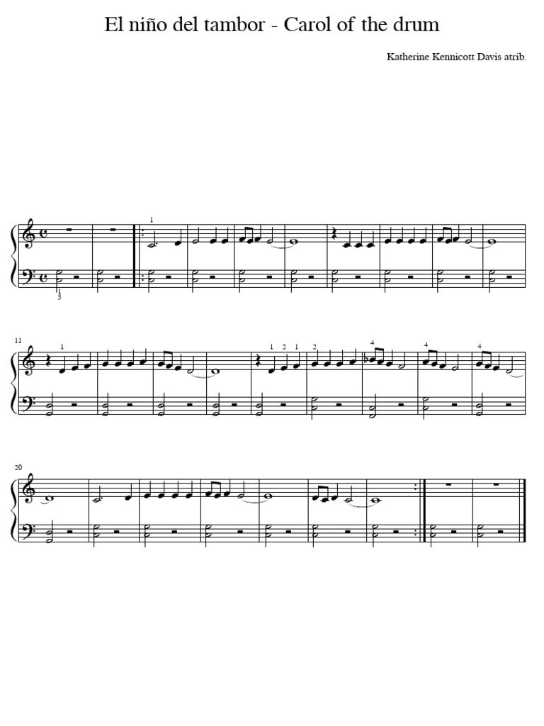 El Niño del Tambor - Partitura Original | PDF