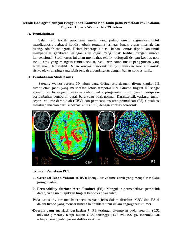 Kelompok 2 - Teknik Radiografi Dengan Penggunaan Kontras Non-Ionik | PDF