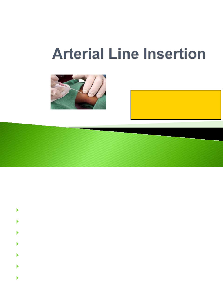 1. Arterial Line Placement | PDF | Blood Pressure | Angiology