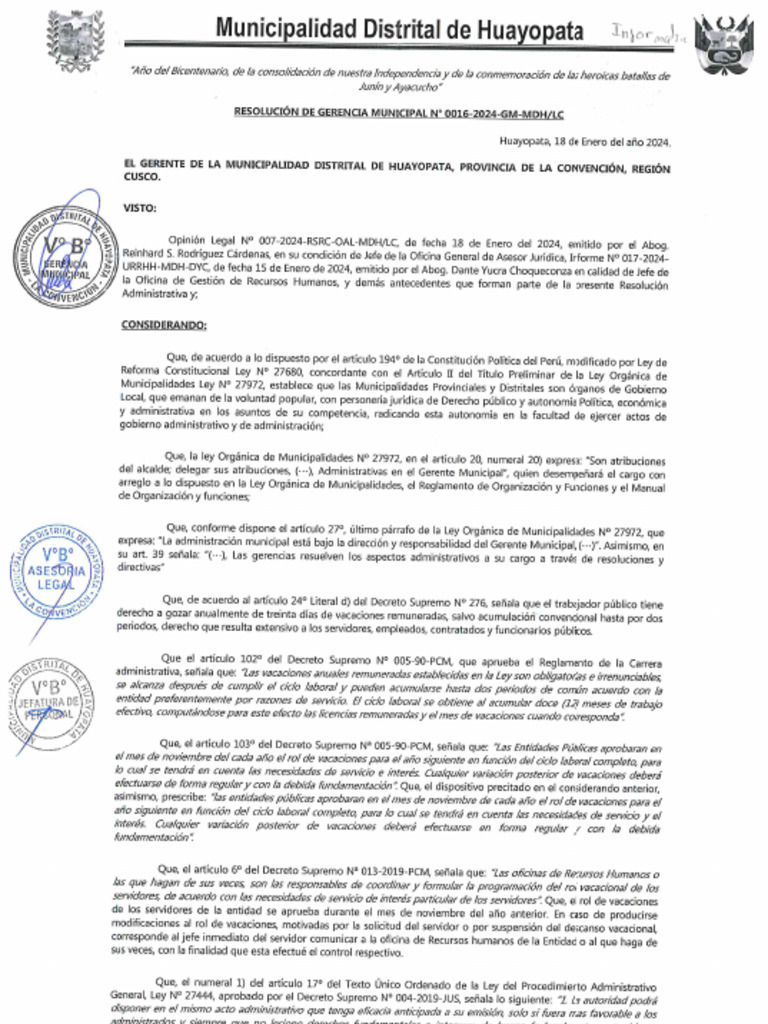 5131222 Resolucion de Gerencia Municipal n 0016 2024 Gm Mdh Lc | PDF 5131222 Resolucion de Gerencia Municipal n 0016 2024 Gm Mdh Lc | PDF