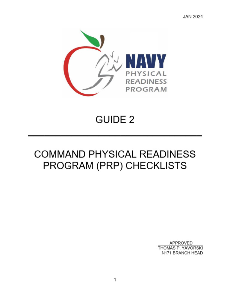 Guide 2 - Command PRP Checklists | PDF | Safety | Risk Management