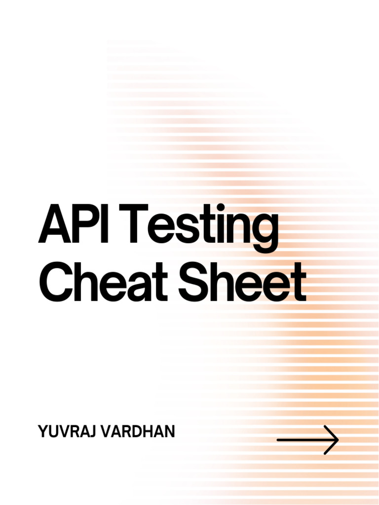 API Testing Cheat Sheet-1 | PDF API Testing Cheat Sheet-1 | PDF