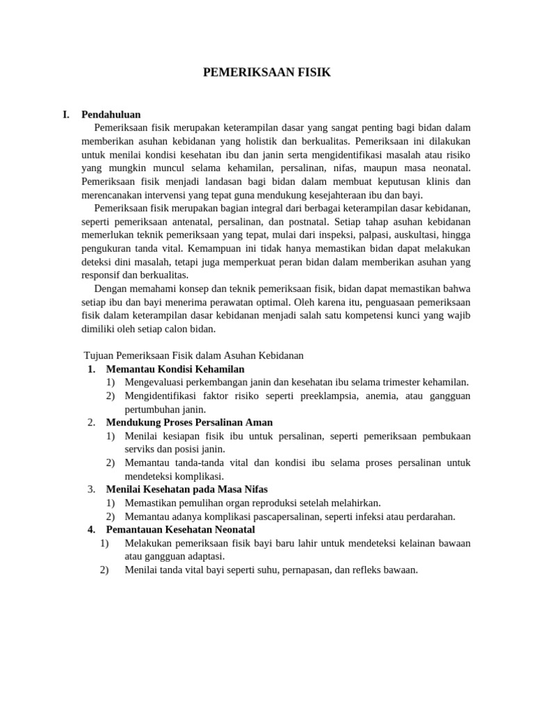 Modul Pemeriksaan Fisik KDM | PDF