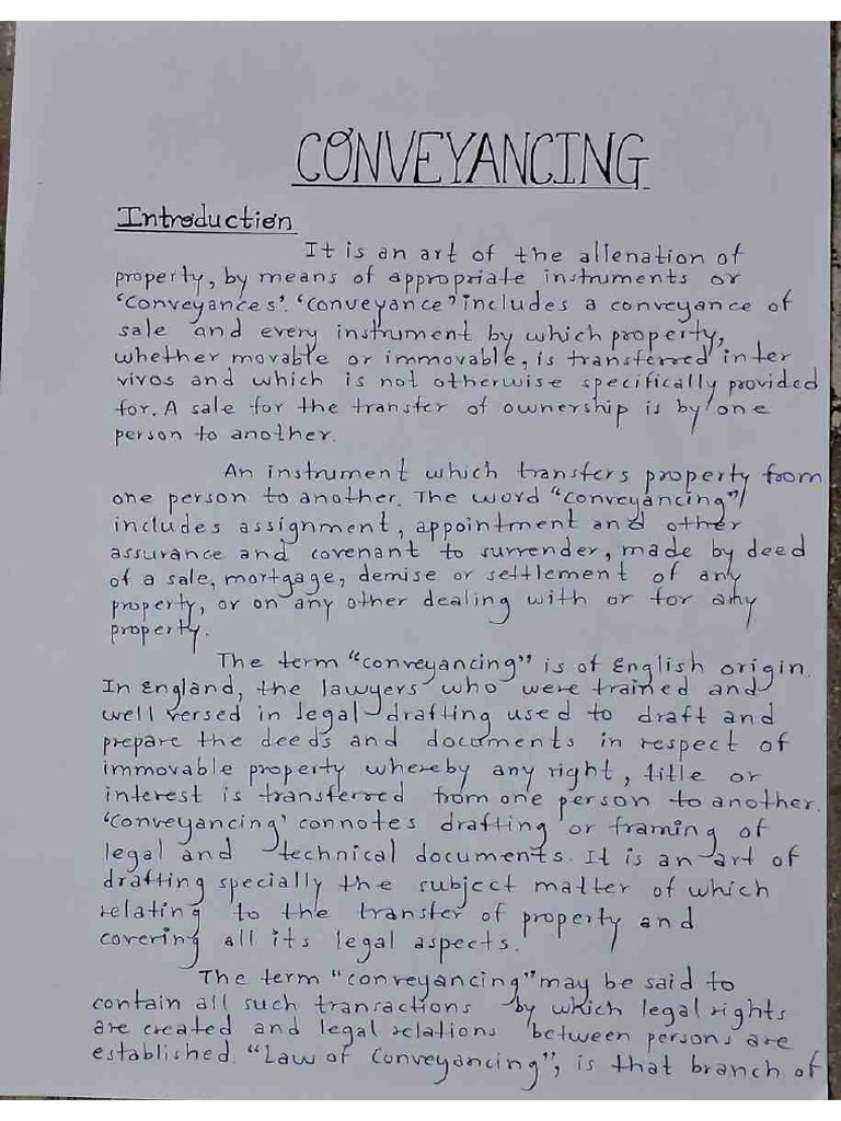 Conveyancing and 4 Deeds | PDF