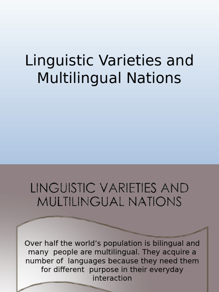 Week 4 - Multilingual Speech Community II-2 | PDF | Multilingualism ... Week 4 - Multilingual Speech Community II-2 | PDF | Multilingualism ...
