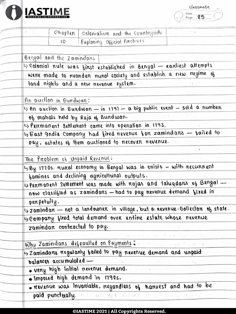 NCERT History Class 12 (Part 3) Summary Notes by ©IASTIME | PDF