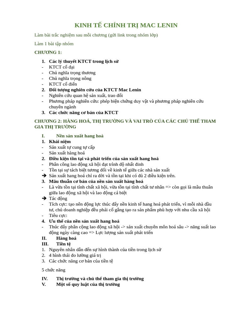 KINH TẾ CHÍNH TRỊ MAC LENIN | PDF