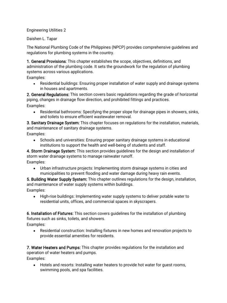 Engineeringu2 Ass Pdf Plumbing Sewage