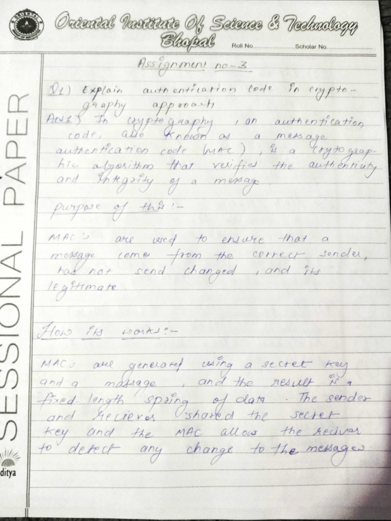 Cryptography Assignment 3 | PDF