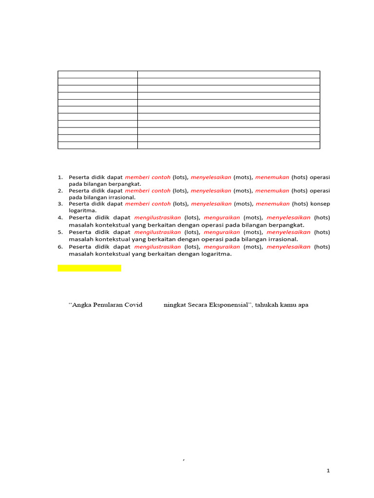 MODUL AJAR EKSPONEN, LOGARITMA (1) | PDF