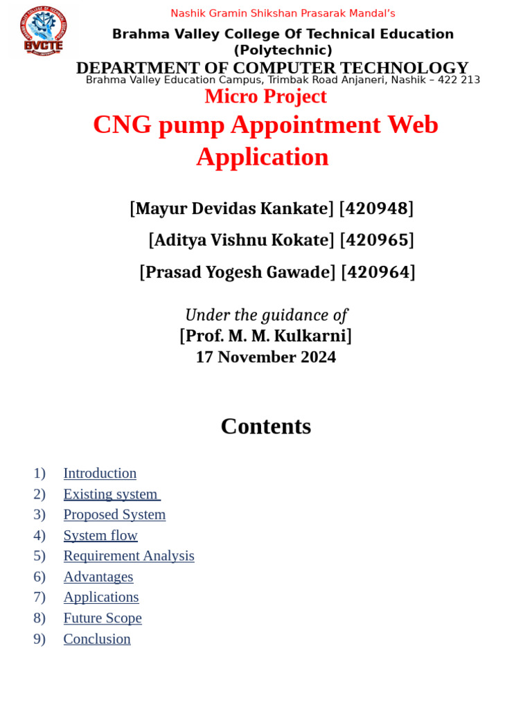 CNG Pump Appointment Web Application | PDF | Computing
