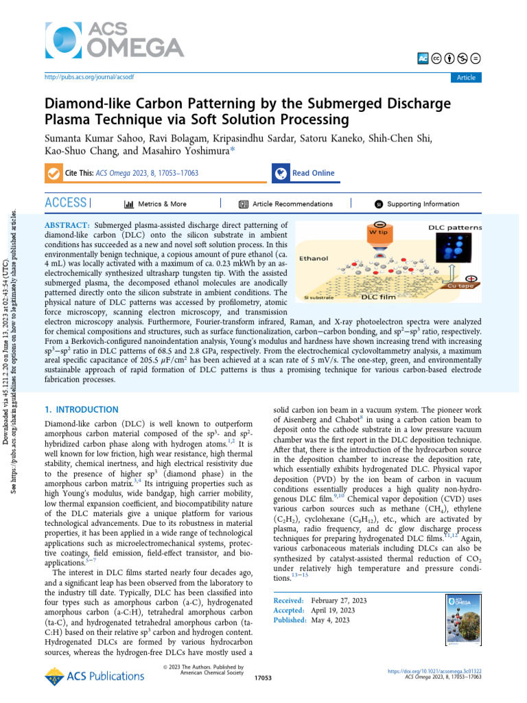 DIAMOND LIKE CARBON | PDF | Carbon | Phases Of Matter