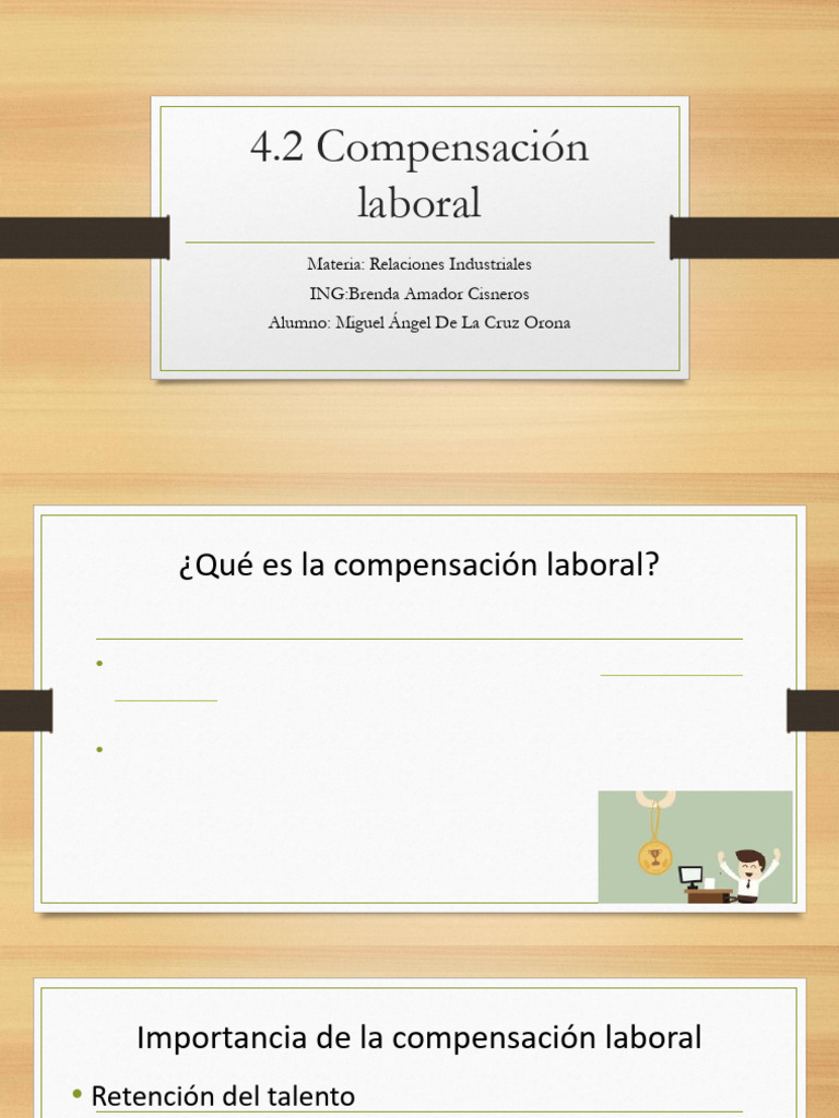 4.2 Compensacion Laboral | PDF | Business | Salario