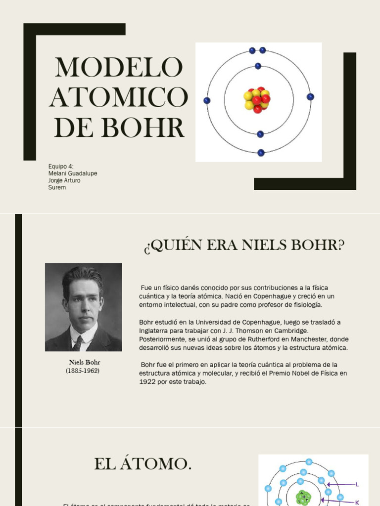 Modelo Atomico de Bohr | PDF | Átomos | Niels Bohr