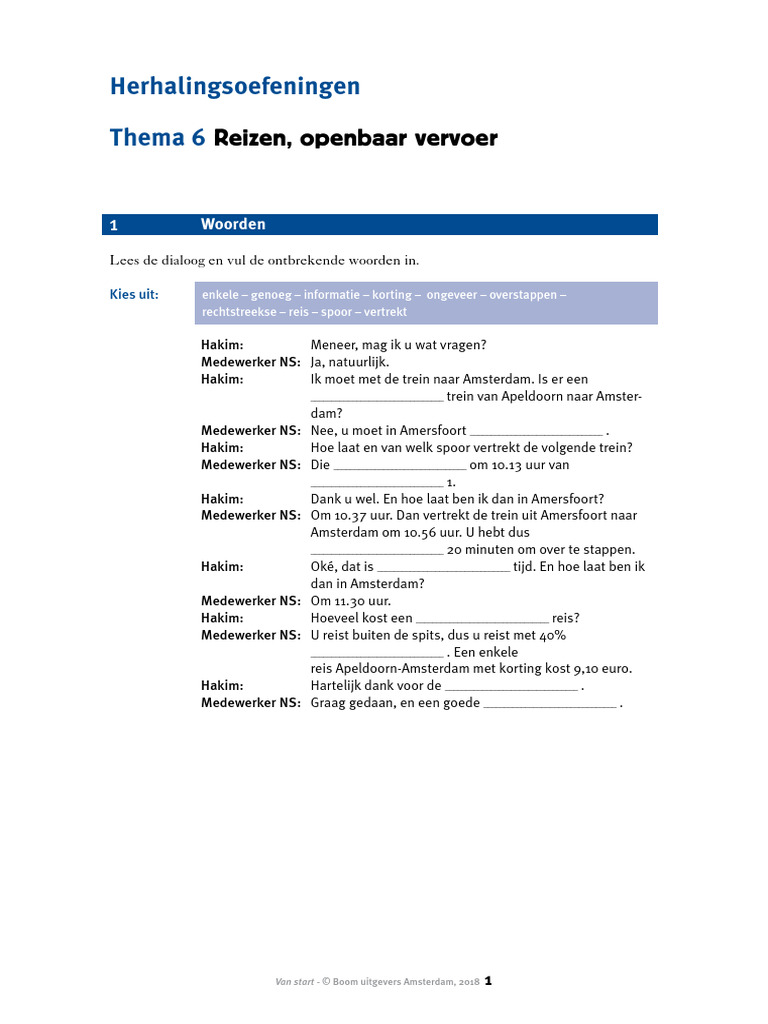 Van Start-herh.oef.Thema 6 | PDF