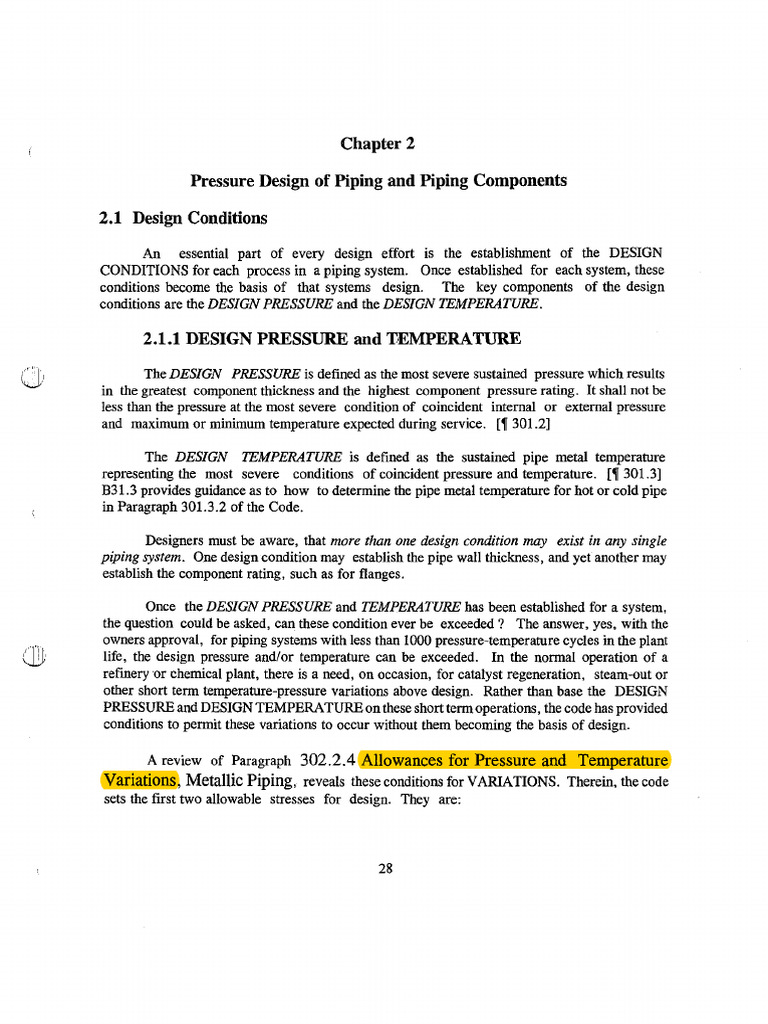 Piping Design: Pressure & Temperature Guidelines | PDF | Strength Of ...