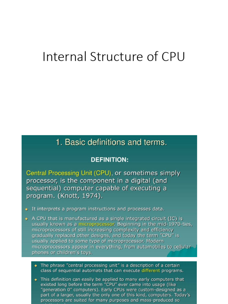 2-CPU-Internal-Structure | PDF