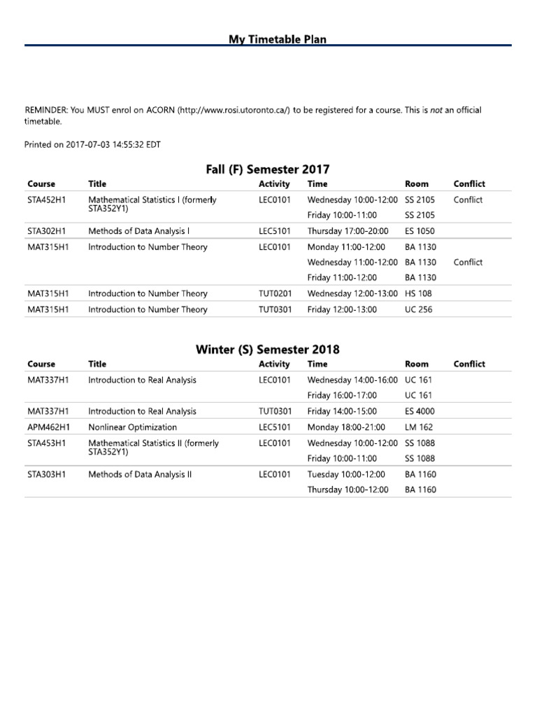 Projected 2017-2018 Schedule | PDF