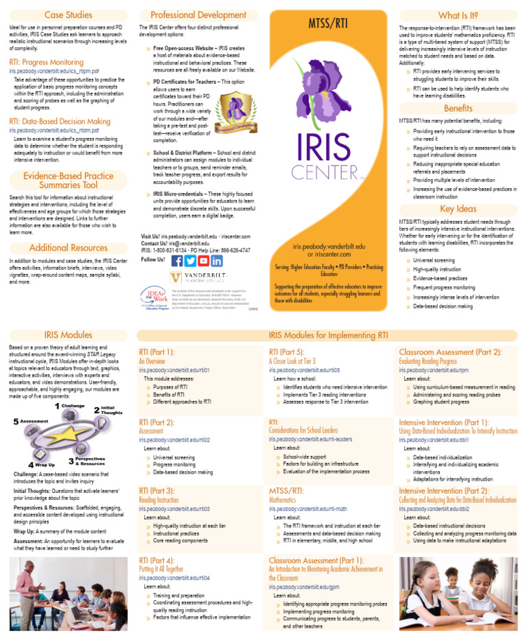 Educator Support & RTI Resources | PDF | Educational Assessment | Learning