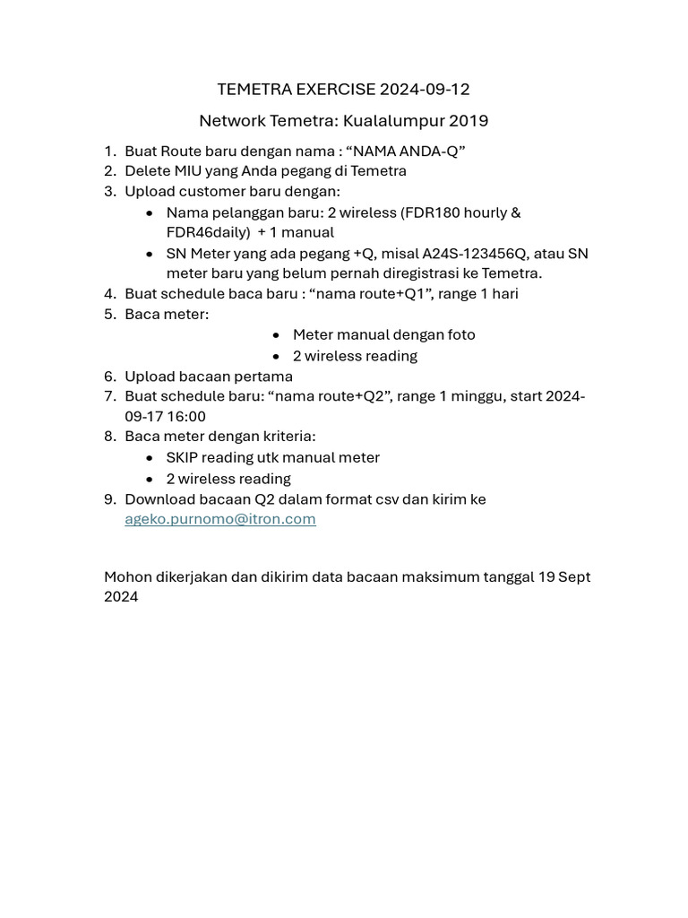 Temetra Exercise 2024 | PDF
