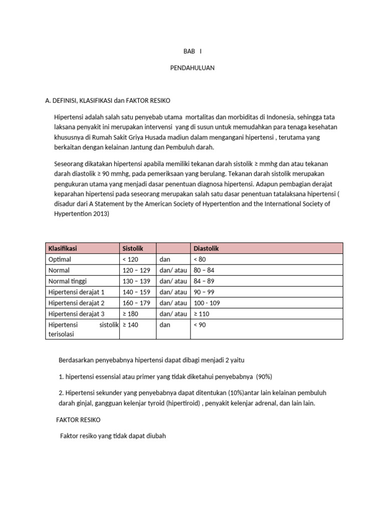 PEDOMAN TATALAKSANA HIPERTENSI | PDF