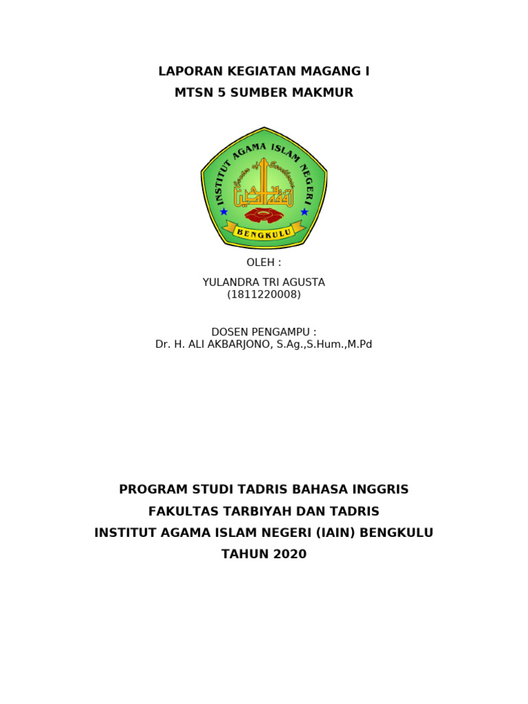 LAPORAN KEGIATAN MAGANG I Yulandra | PDF