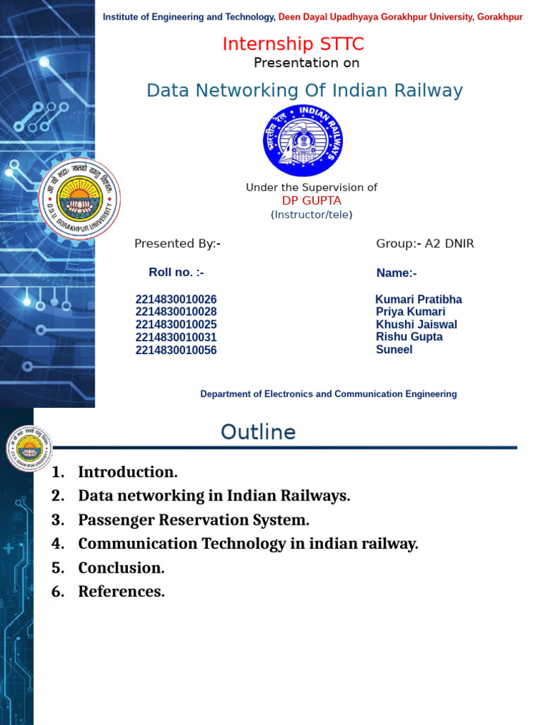 Railway Ppt Final | PDF | Telecommunications | Information And ...