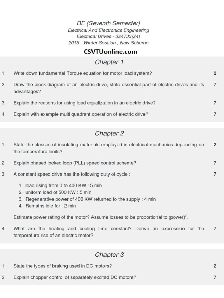 Electrical Drives Dec 2015 | PDF