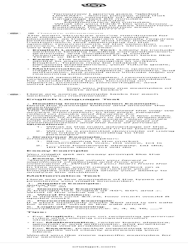 Global UGRAD Exam Prep | PDF