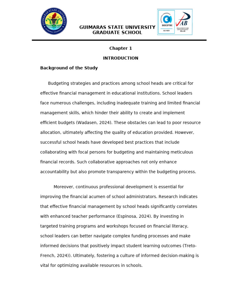 CHAPTER_1 | PDF | Expense | Budget