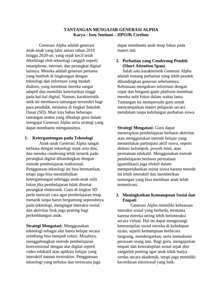 Generasi Alpha | PDF
