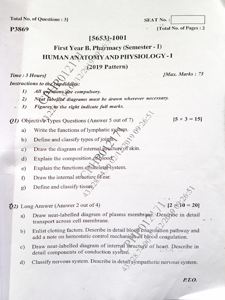 Sppu Hap-1 2019 Pattern | PDF