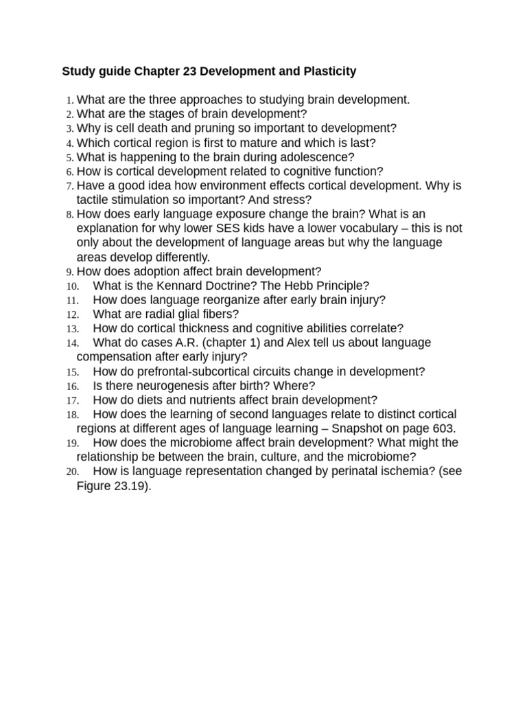 Studyguide Ch23 Development | PDF