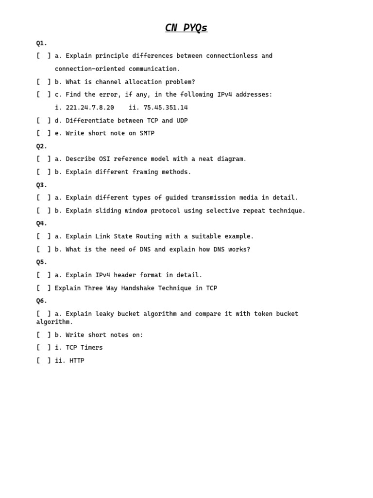 CN Notes | PDF | Network Topology | Network Switch