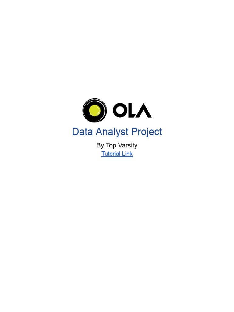 OLA Data Analyst Project | PDF | Pie Chart