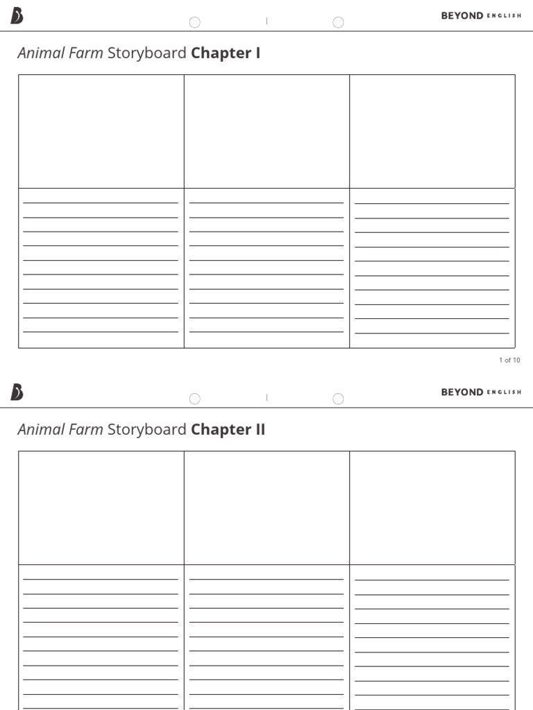 Animal Farm Chapter Storyboards | PDF
