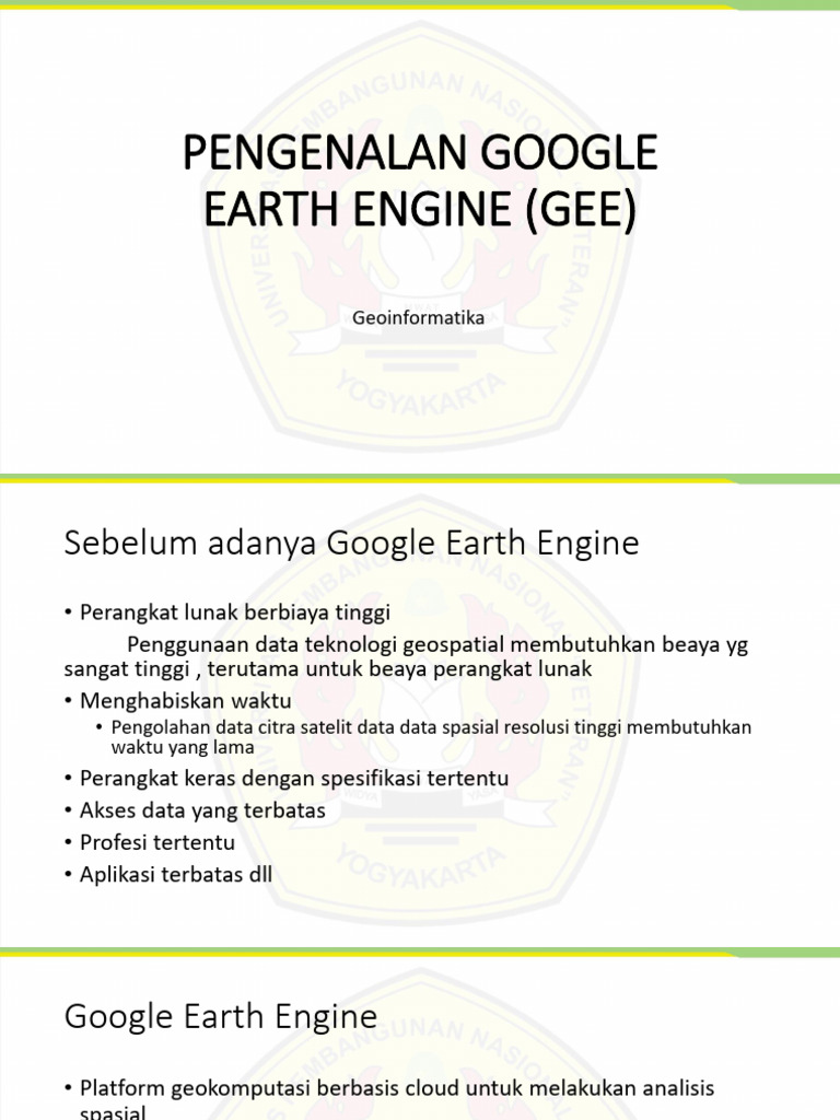 Pengenalan Google Earth Engine untuk Analisis Geospasial | PDF