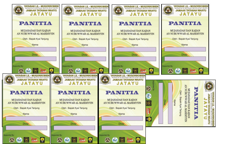 Edit Kartu Panitia | PDF