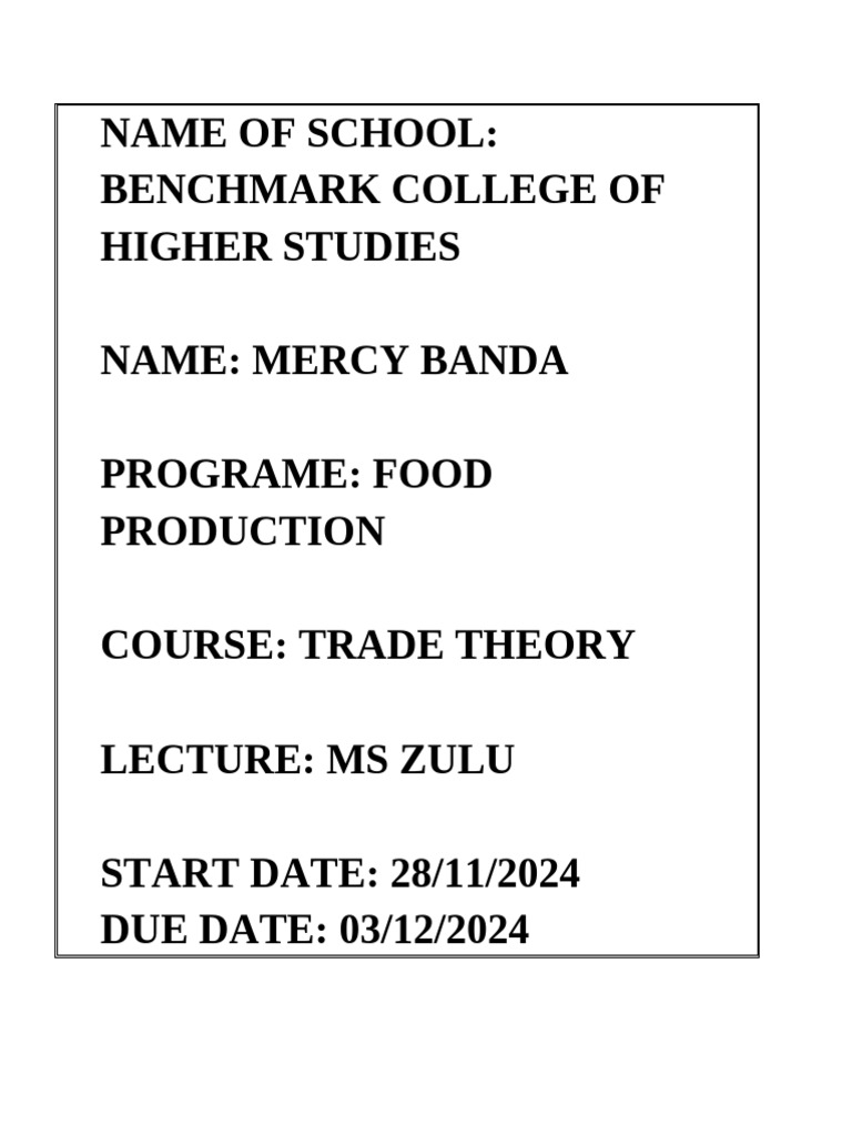 Mercy Banda Discussion Assigment-1 | PDF | Nutrition | Diet & Nutrition