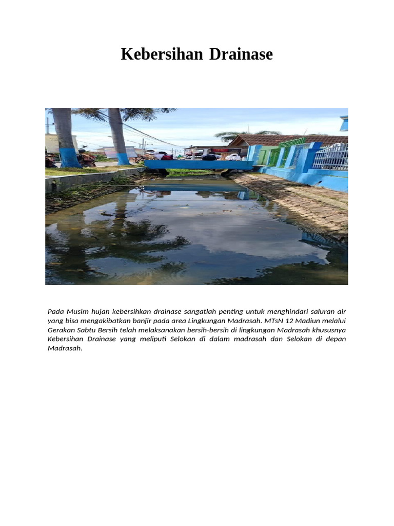 Kebersihan Drainase | PDF