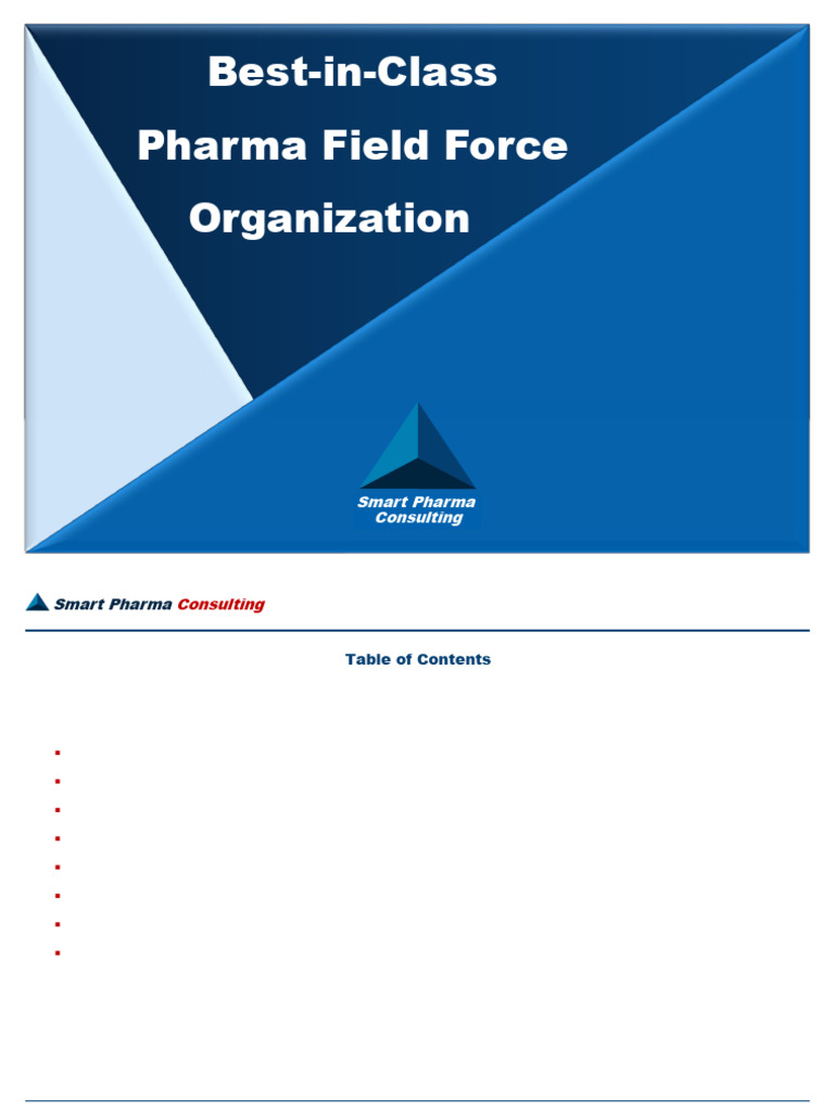 Best in Class Pharma Field Force Organization VFW | PDF | Brand ...