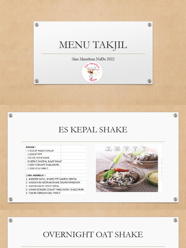 Menu Takjil | PDF