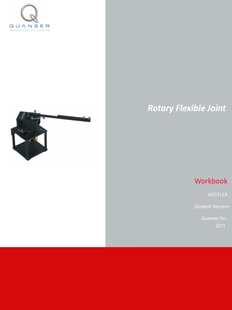 Rotary Flexible Joint Control Workbook | PDF | Spectral Density | Torque