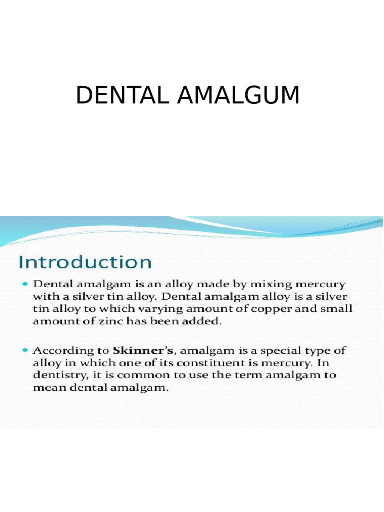 Dental Amalgam Phases Explained | PDF