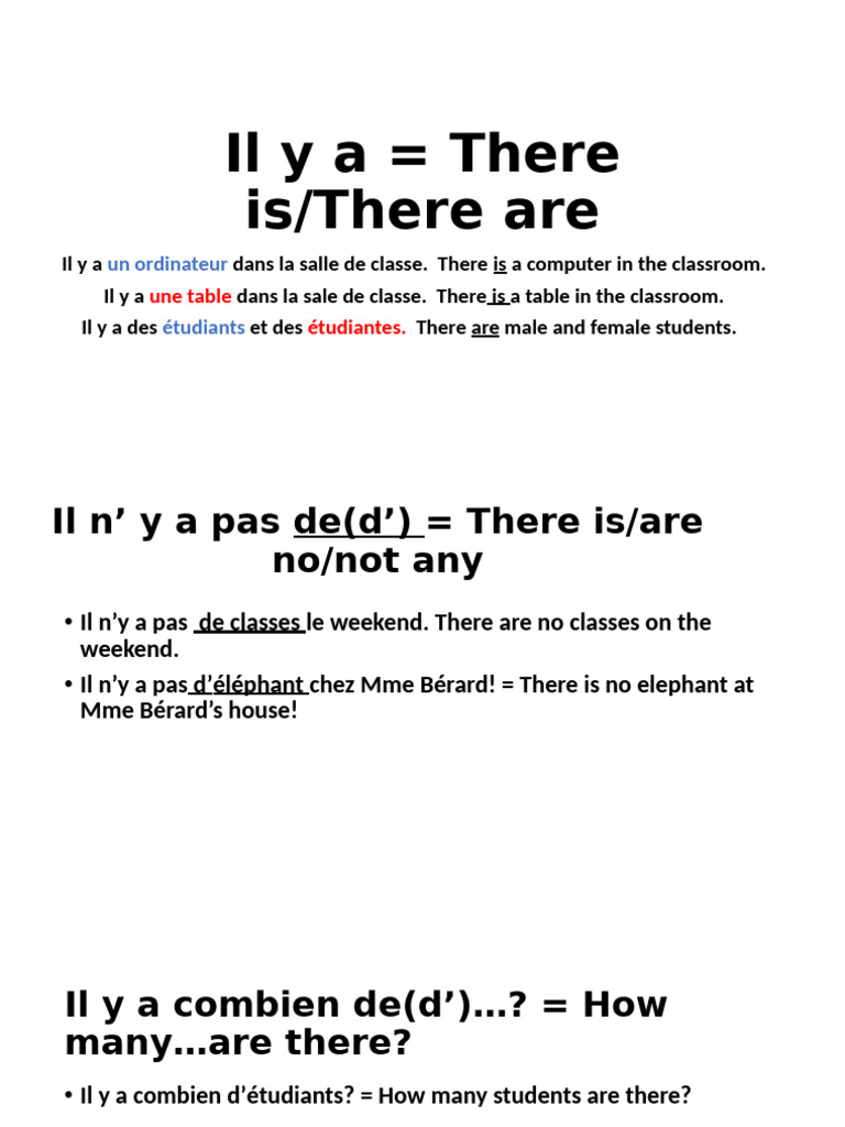 Il y A There Is | PDF